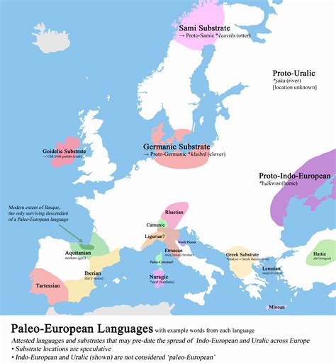 Paleo European Languages Map