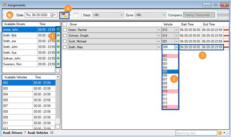 how to create driver vehicle assignments