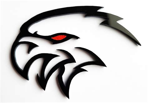 2x Hawk Bird Hellhawk Redeye Emblem Logo For Grand Cherokee Trackhawk