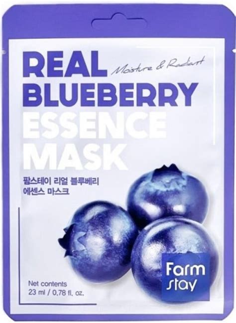 Farm Stay Real Blueberry Essence Mask Тканевая маска для лица с ...