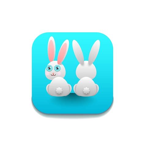 Abstrakt Zwierzę Królik Logo Wielkanocne Wektorowy Symbol Ikony Styl ...