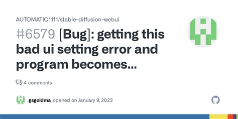 Bug Getting This Bad Ui Setting Error And Program Becomes Unresponsive · Issue 6579