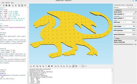 3d Part Design With Inkscape And Openscad 91 Make A Pegboard Any Shape You Want