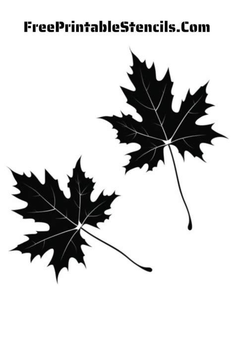 Printable Maple Leaf Silhouette Pattern Free Stencils Printables
