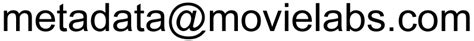 Common Metadata MovieLabs