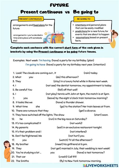 Will Going To Present Continuous Worksheets