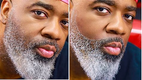 How To Line Up Beard Black Man Beard Trimming Youtube