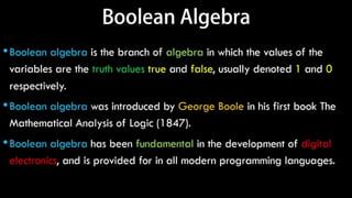 Basic Boolean Logic PPSX