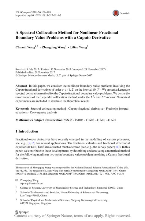 A Spectral Collocation Method For Nonlinear Fractional Boundary Value