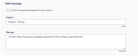 Docusign Message Hyperlink Community