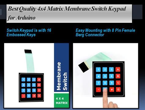rangvishwa best quality 4x4 matrix membrane switch keypad for arduino