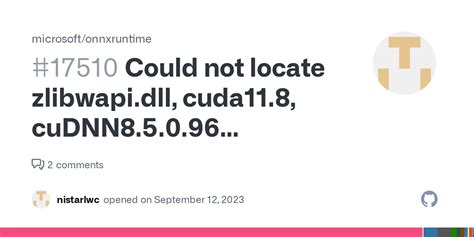 Could Not Locate Zlibwapidll Cuda118 Cudnn85096 Windows