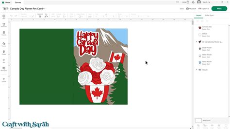 Canada Day Crafts 🌹 Free Canadian Flower Pot Svg Craft With Sarah