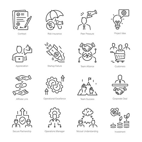 Premium Vector Trendy Linear Icons Depicting Resource Handling