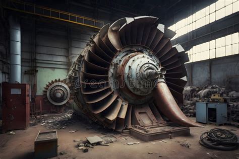 workers assembling and constructing gas turbines in a modern industrial