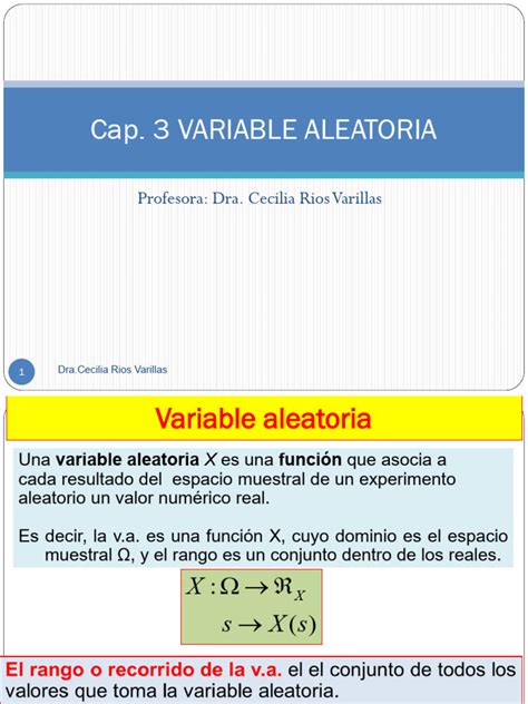 Clases Y Funciones De Variables Aleatorias Pdf Variable Aleatoria