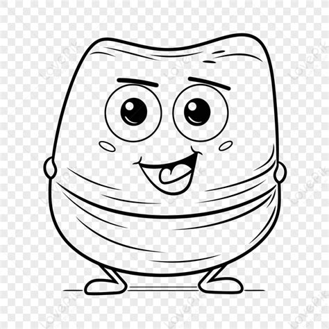 웃는 감자 캐릭터 색칠 페이지 개요 스케치 드로잉 벡터두꺼운 선행복하다 Png 일러스트 무료 다운로드 Lovepik