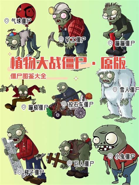 植物大战僵尸僵尸图鉴大全大图 抖音