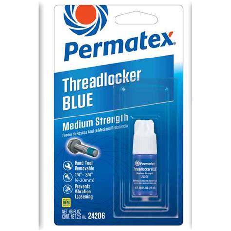 Medium Strength Threadlocker Blue 25 Ml Bottle R And R Wholesale