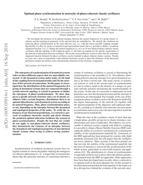 Pdf Optimal Phase Synchronization In Networks Of Phase Coherent