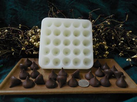 Chocolate Drop Embeds 25 Cavity Silicone Mold 5049 Van Yulay Silicone