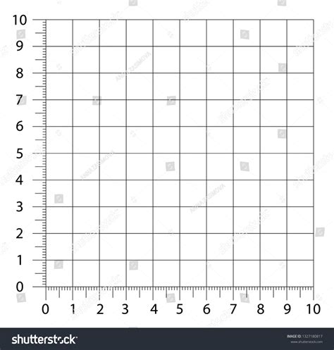 Measured Grid Graph Plotting Grid Corner Vector De Stock Libre De Regalías 1327180817