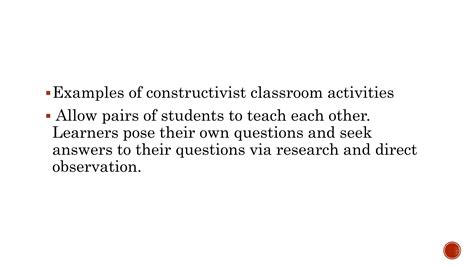 Classroom Application Of Constructivism Balinaslycamae Pptx