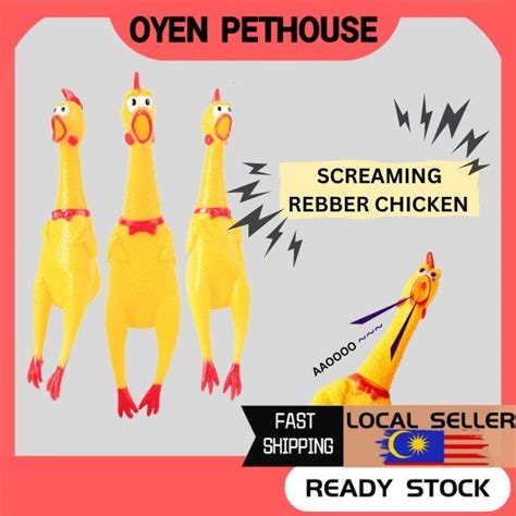 Screaming Chicken Squawking And Squeaky Chicken Toys Decorative Rubber