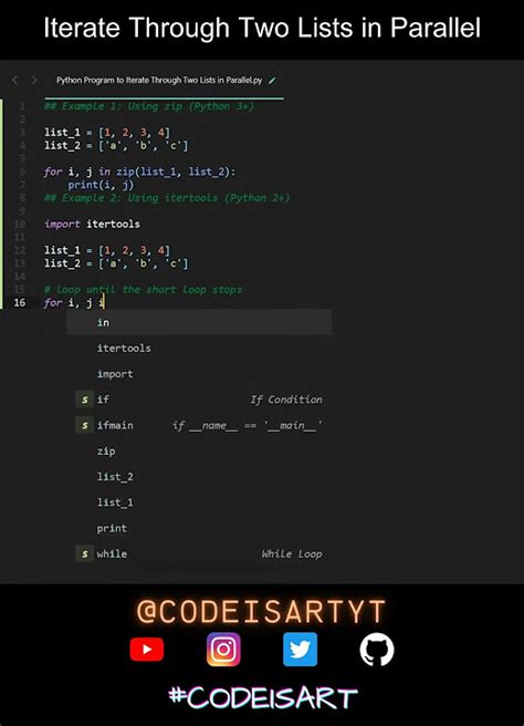 Iterate Through Two Lists In Parallel In Python Python Examples