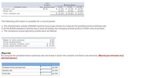 [solved] Overhead Costs Variable Cost Fixed Cost Total Ov