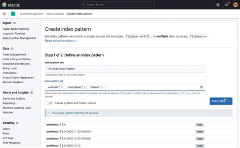 Index Patterns Index Pattern “pattern List” Support · Issue 87851