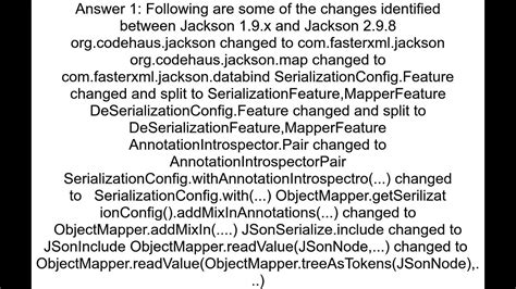 upgrade of jackson from org codehaus jackson to com fasterxml jackson