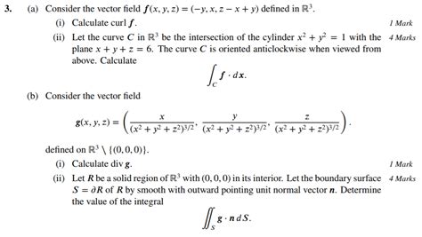 solved 3 a consider the vector field f x y z y x