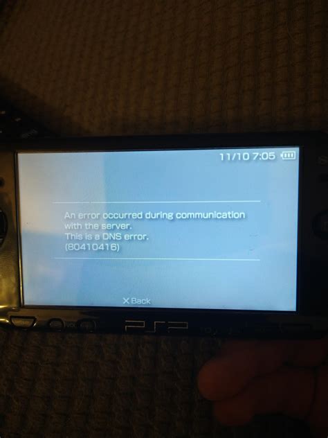 Gives Me This Error Every Time I Try To Connect My Psp To The Internet Using A Mobile Hotspot I