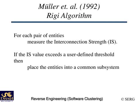 ppt clustering software systems to identify subsystem structures