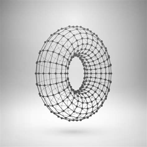 Wireframe Earth Grid Mesh Objects Network Line Vector Image
