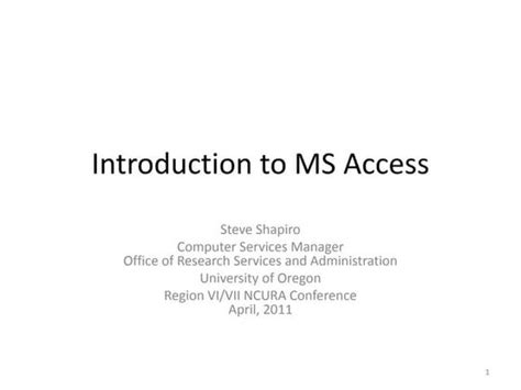 Access 2010 Unit A Ppt Pdf