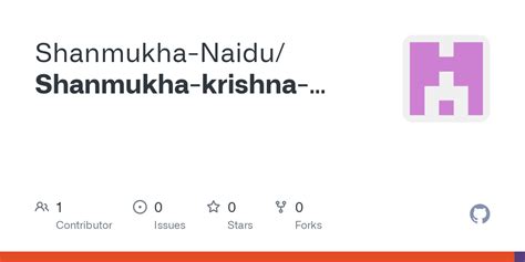 github shanmukha naidu shanmukha krishna srinadh