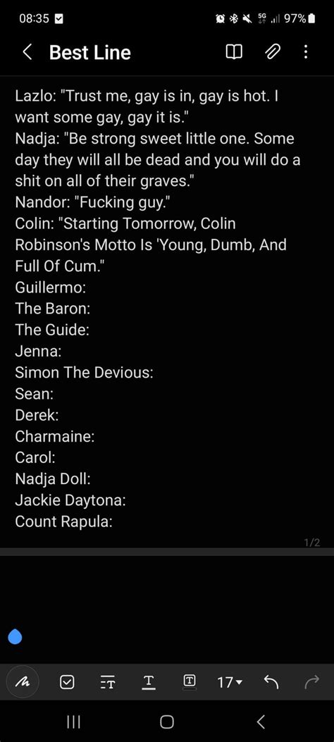 Colins Best Line Was “starting Tomorrow Colin Robinsons Motto Is Young Dumb And Full Of