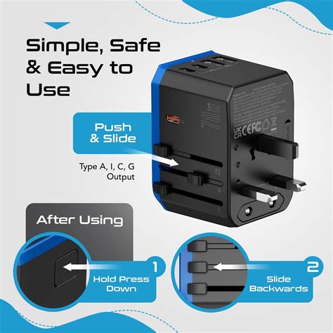 Ceptics 70w World International Travel Plug Adapter Chile Ubuy