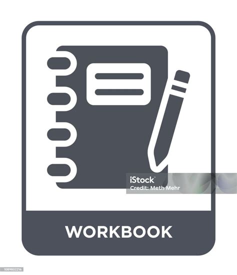 Workbook Icon Vector On White Background Workbook Trendy Filled Icons
