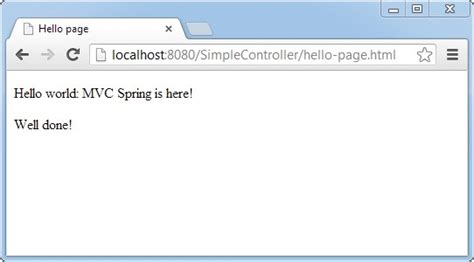 Spring MVC Creation Of A Simple Controller With Java Based Config