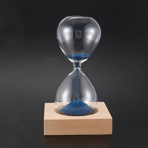 Badu Bg Дървено стъкло железен прах Пясъчен цъфтящ магнитен пясъчен часовник с опаковка