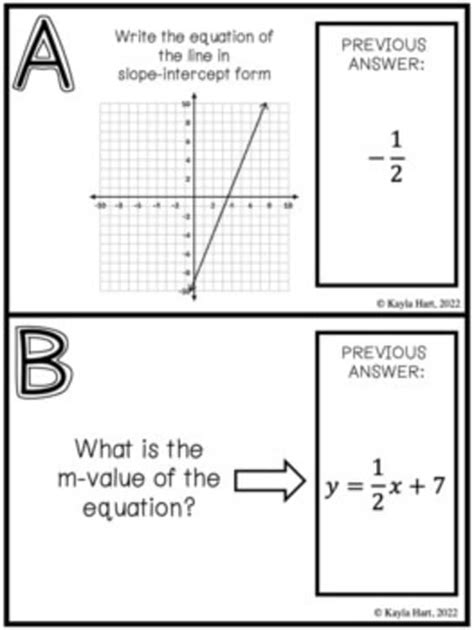 Graphing Linear Functions Interactive Activity Scavenger Hunt Tpt