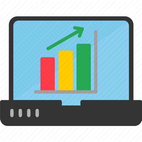 Growth Analysis Traffic Laptop Report Icon Icon Download On Iconfinder