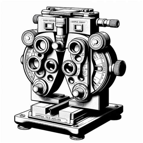 Premium Vector Humphrey Visual Field Analyser Silhouette Line Art Vector Illustration On White