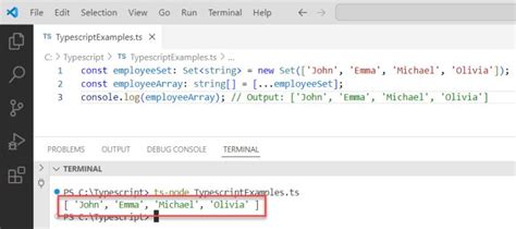 How To Convert A Set To An Array In TypeScript?