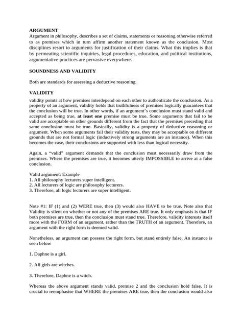 Argument Pdf Argument Logical Consequence