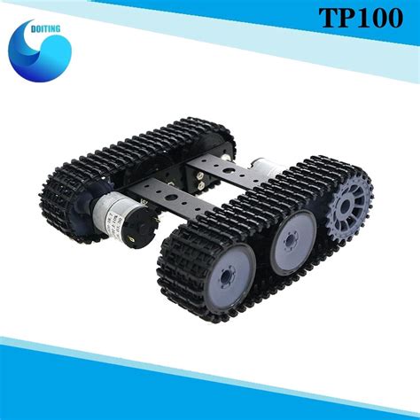 Mini Tp100 Robot Tank Chassis Tracked Car With Dual Dc 12v Motor For Arduino Metal Tank Chassis