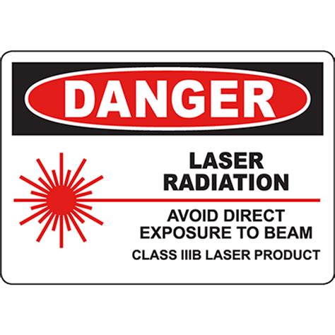 Danger Laser Radiation Class Iiib Laser Product Sign Duralabel